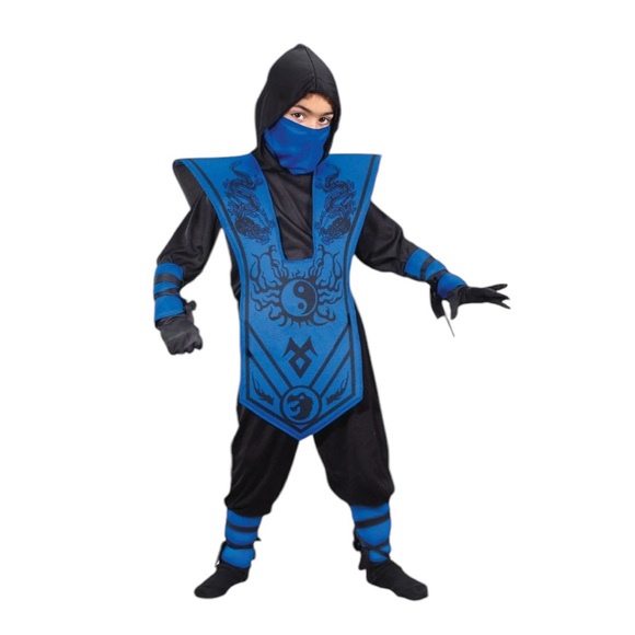 Fun World | Costumes | Boys Large 12 Blue Ninja Halloween Costume ...